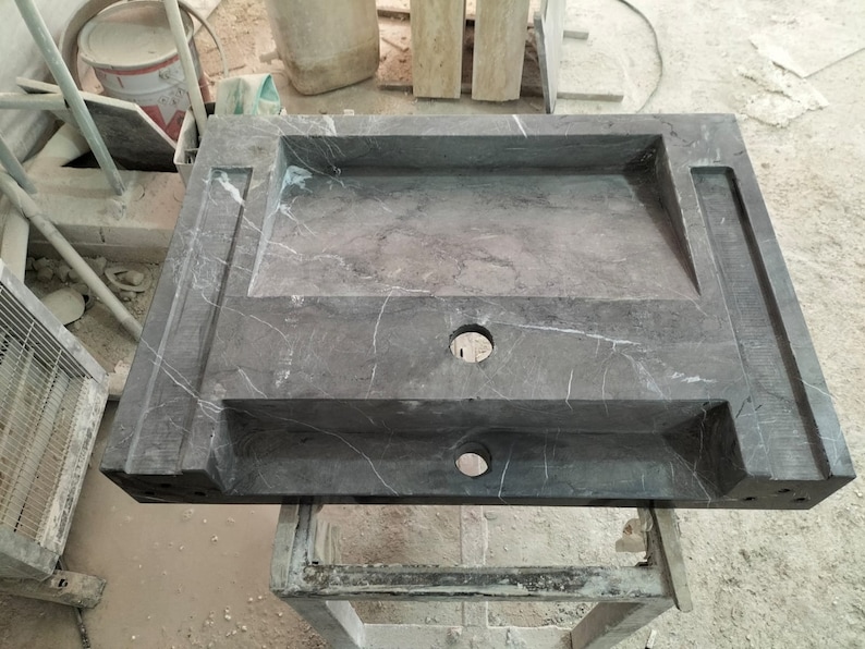 Custom Marble Ramp Sink: Farmhouse Bathroom Decor - Etsy