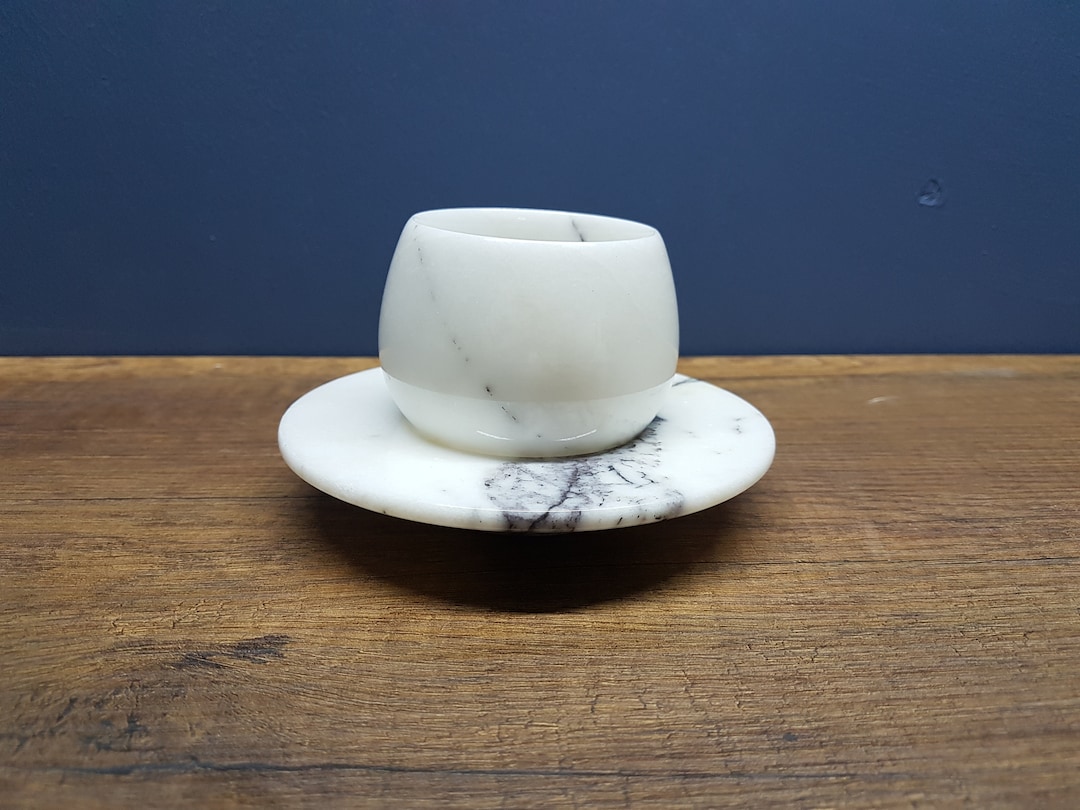 Natural Stone Cup Espresso Cup With Saucer Pottery Tea Cup Coffee Cup ...