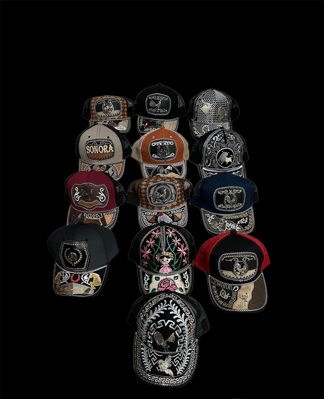 Gorras Charras Embroidered Hats Mexicano - Etsy