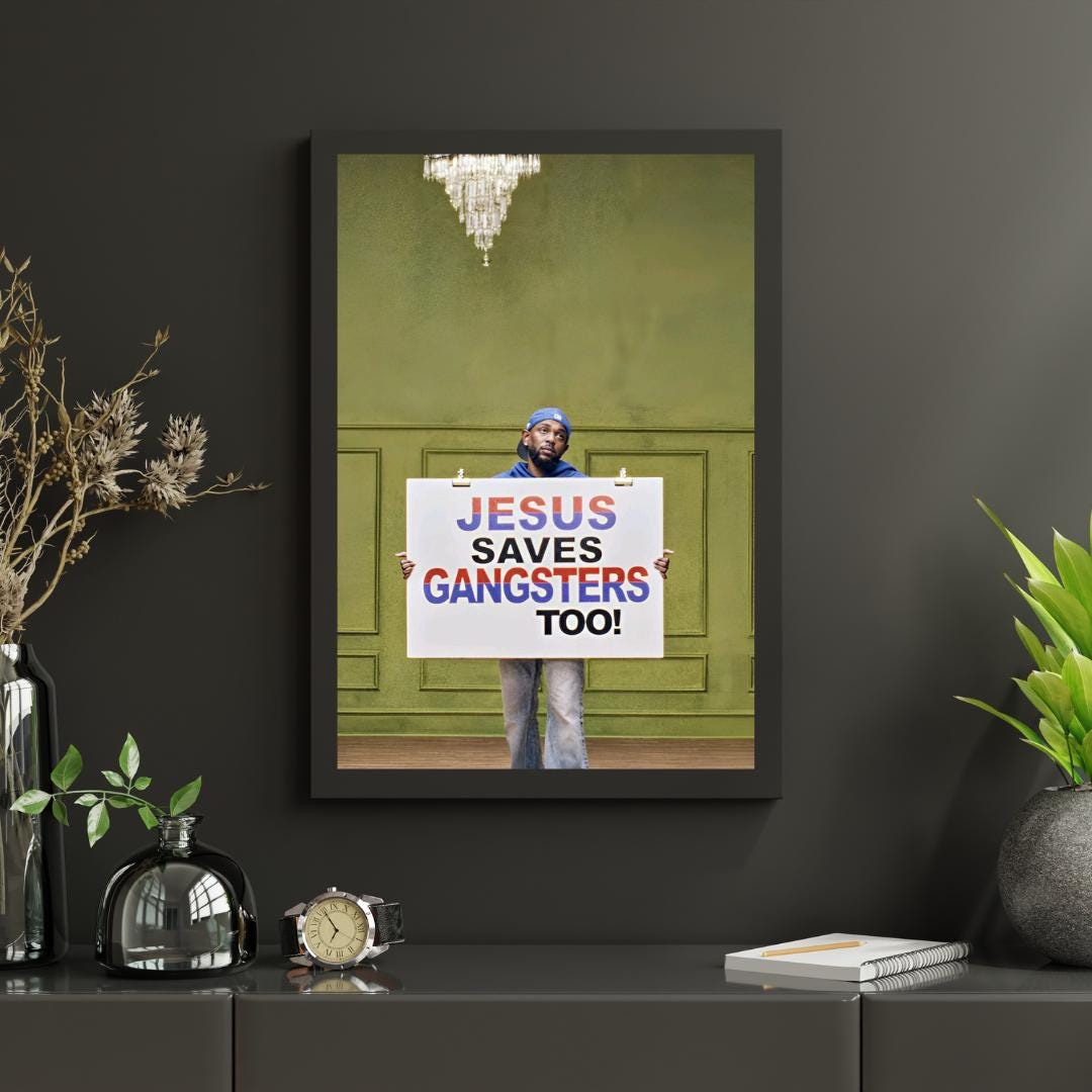 Jesus Saves Gangsters Too Digital Poster | Bold Inspirational Wall Art ...