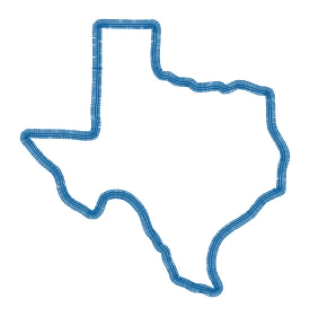 Texas Applique Outline Embroidery File - Etsy