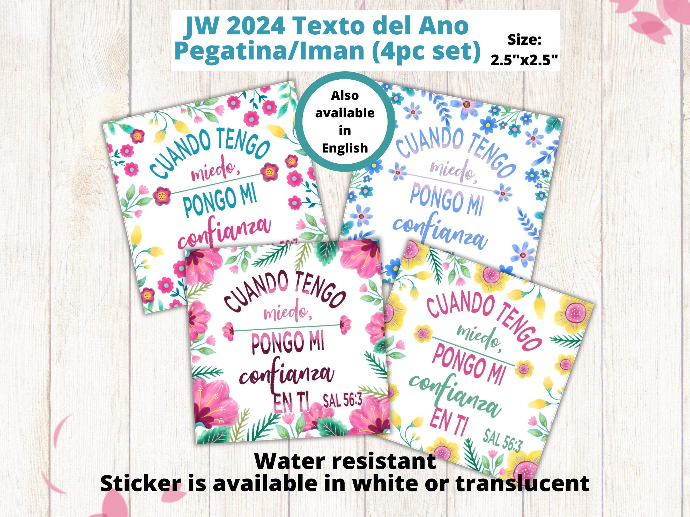 JW 2024 Texto Del Ano Pegatina/iman Set Florals Spanish - Etsy