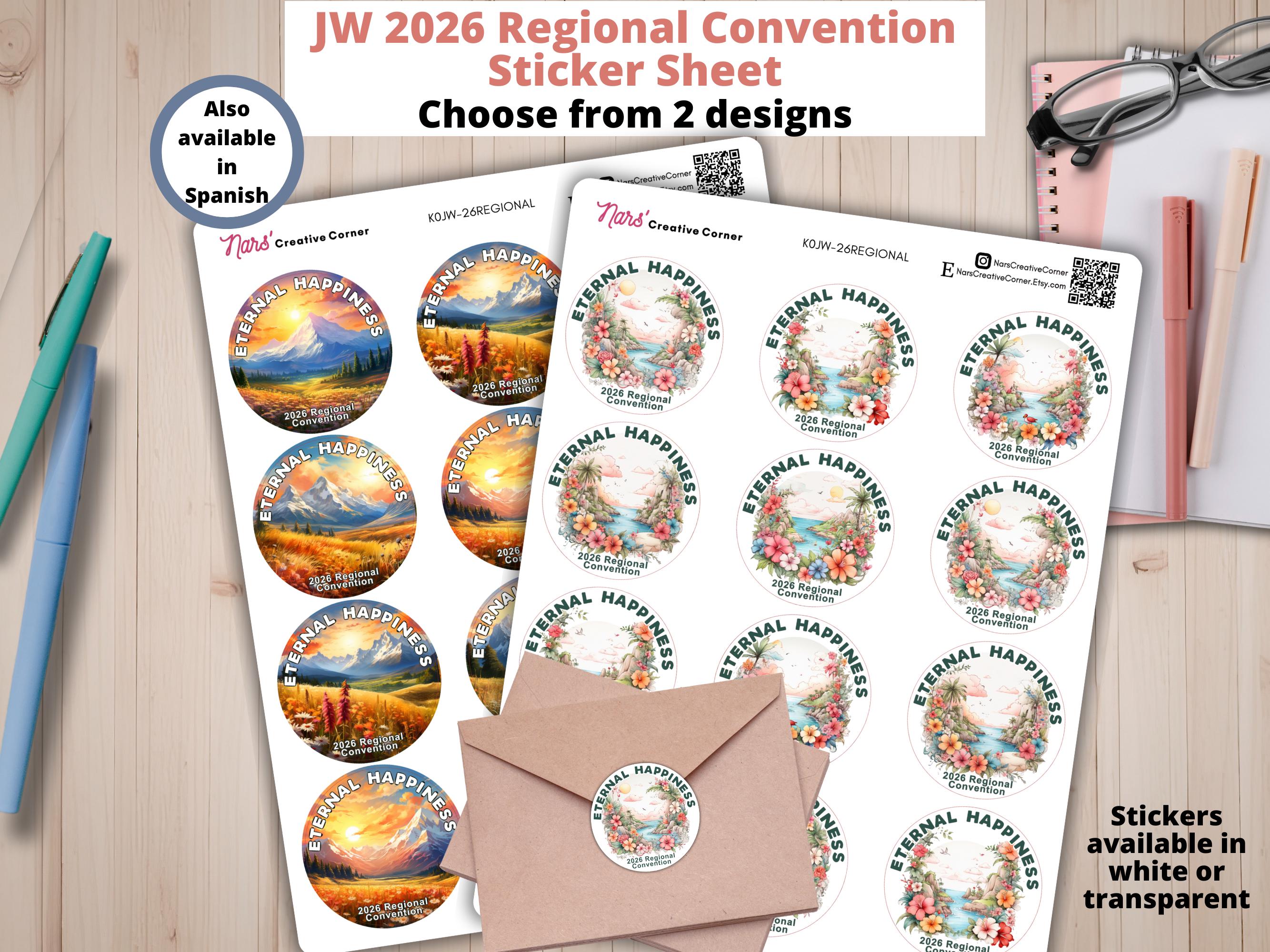 2026 Regional Convention Sticker Sheet, Letter Writing, Gift Tags - Etsy