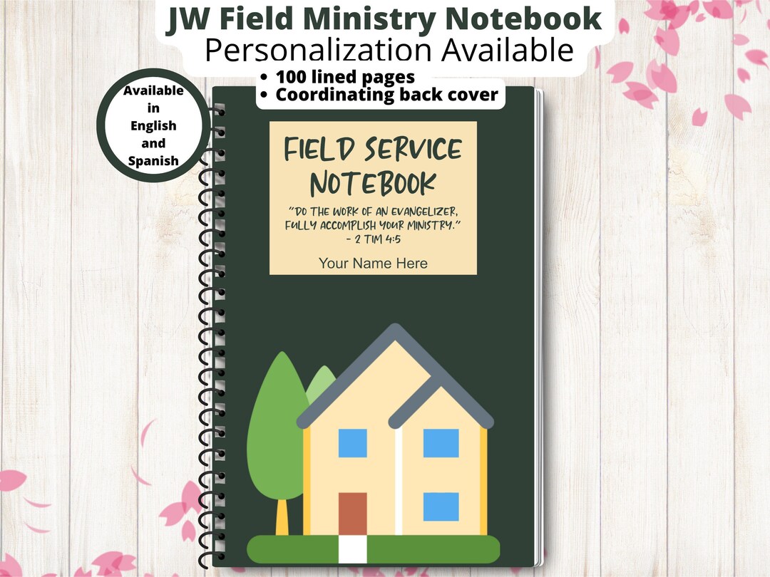 JW Field Ministry Notebook Field Service Agenda De - Etsy