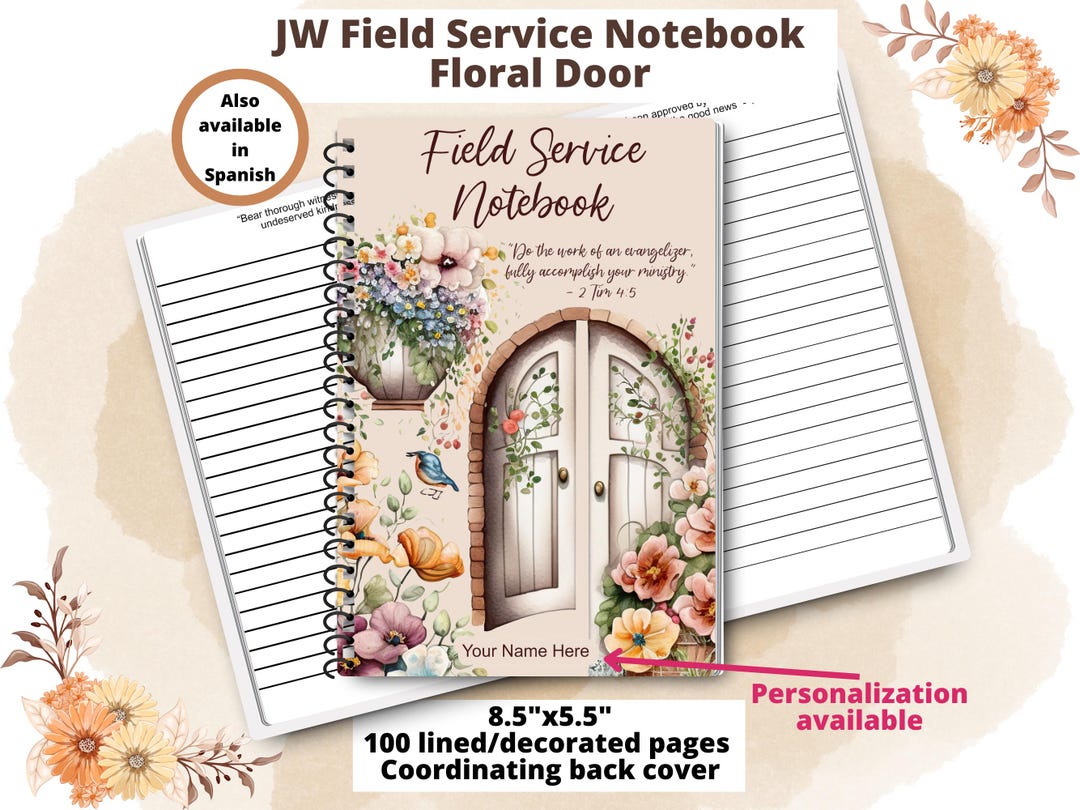 JW Field Ministry Personalized Notebook/journal | Preaching | Return ...