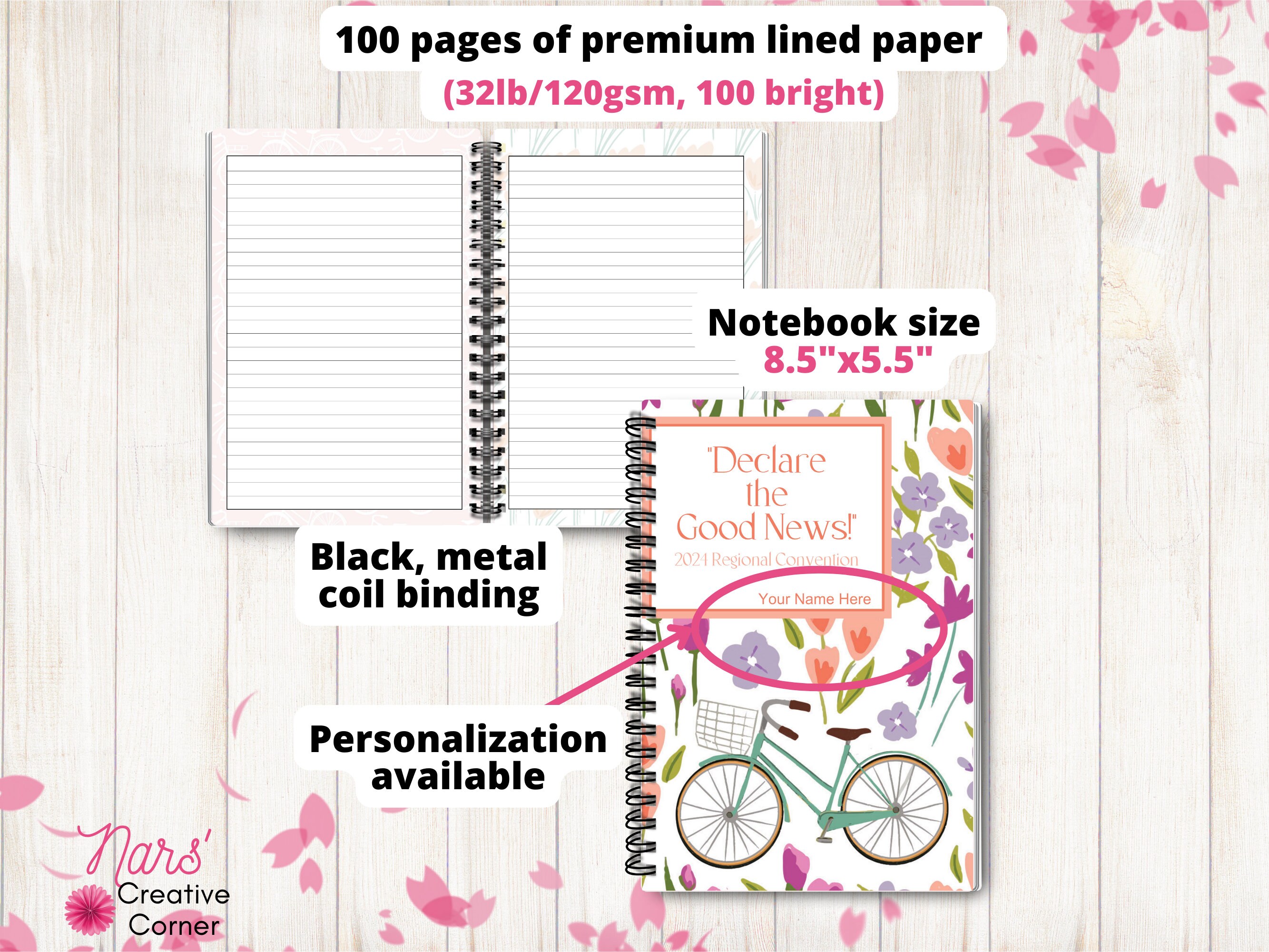 JW 2024 Regional Convention Notebook Vintage Bike Declare the Good News ...