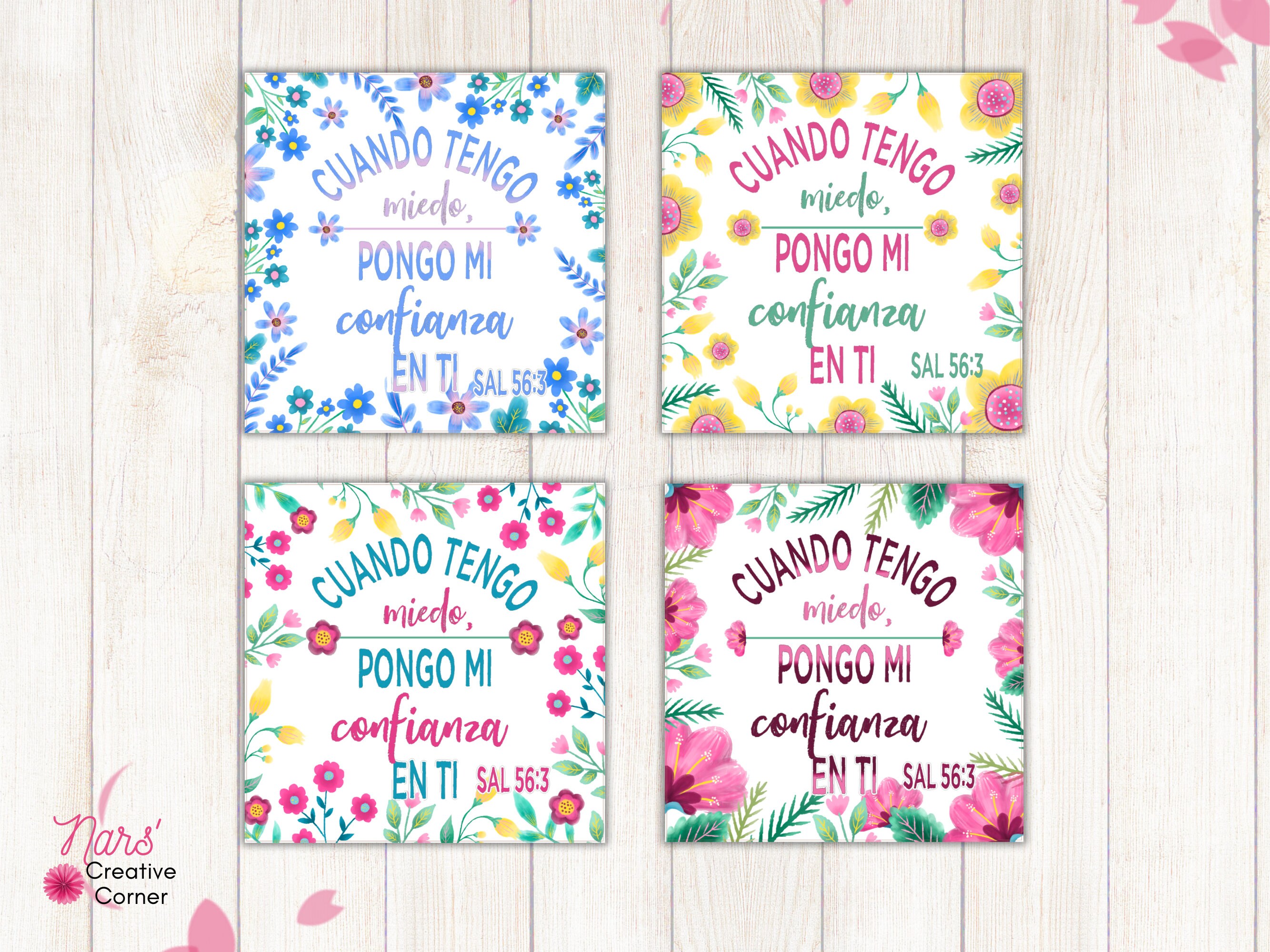 JW 2024 Texto Del Ano Pegatina/iman Set Florals Spanish - Etsy