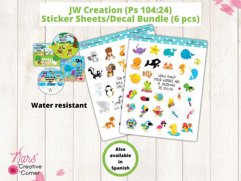 JW Creation Sticker Sheets/decal Bundle - Etsy