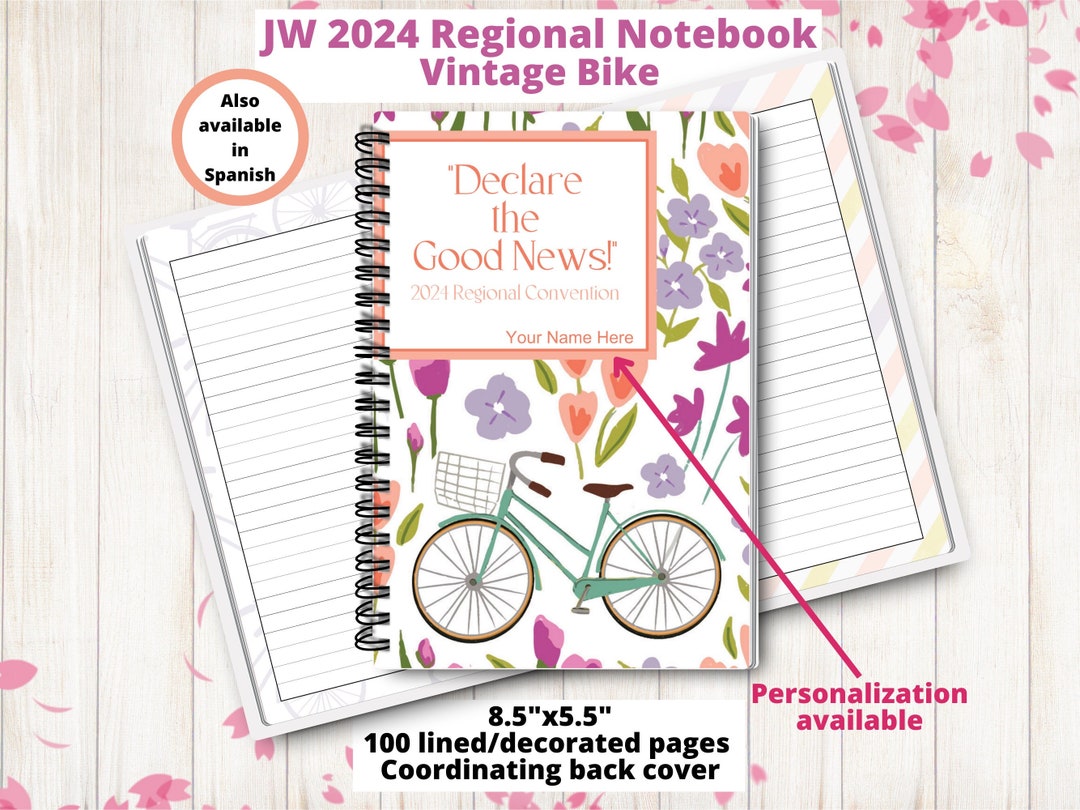 JW 2024 Regional Convention Notebook Vintage Bike Declare the Good News ...