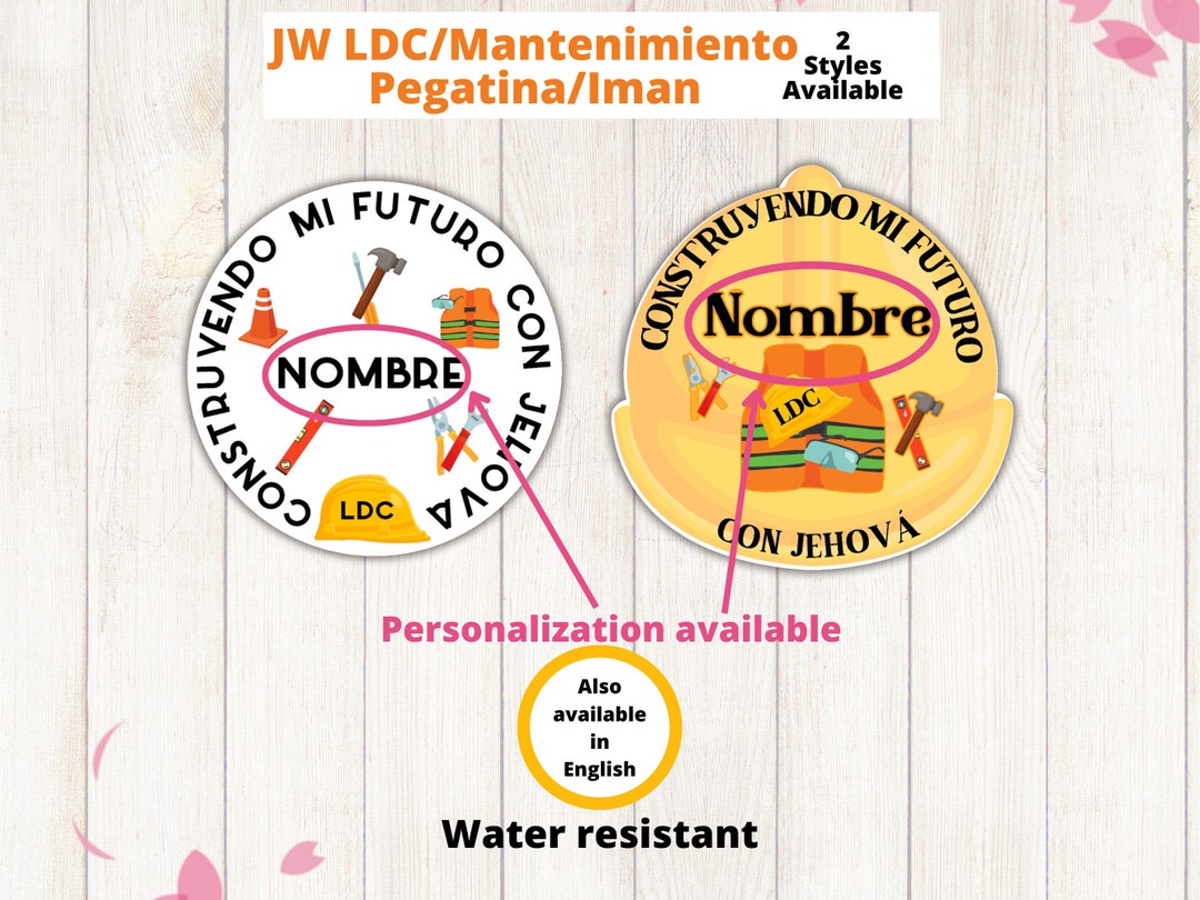 JW Ldc/mantenimiento Pegatina/iman Personalized Spanish - Etsy