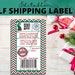 Elf Mail Shipping Label, North Pole Secret Santa Mail, Elf Arrival Box ...