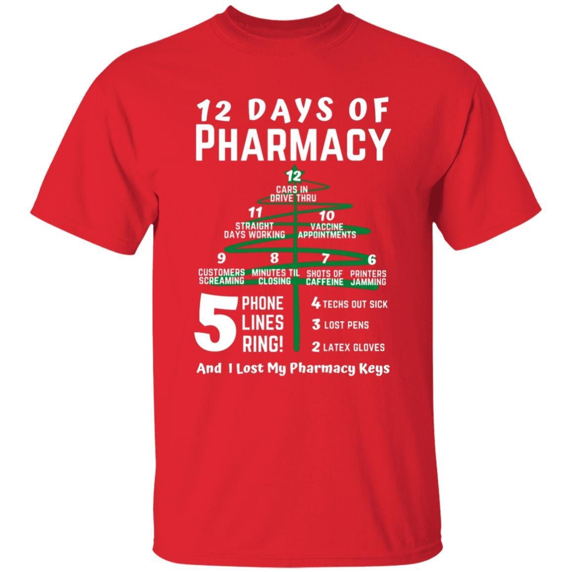 Christmas Pharmacy Shirt, Pharmacy Christmas Shirt, 12 Days of Pharmacy ...
