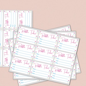 Raffle Ticket Template for Raffle Tickets Printable Raffle Ticket ...