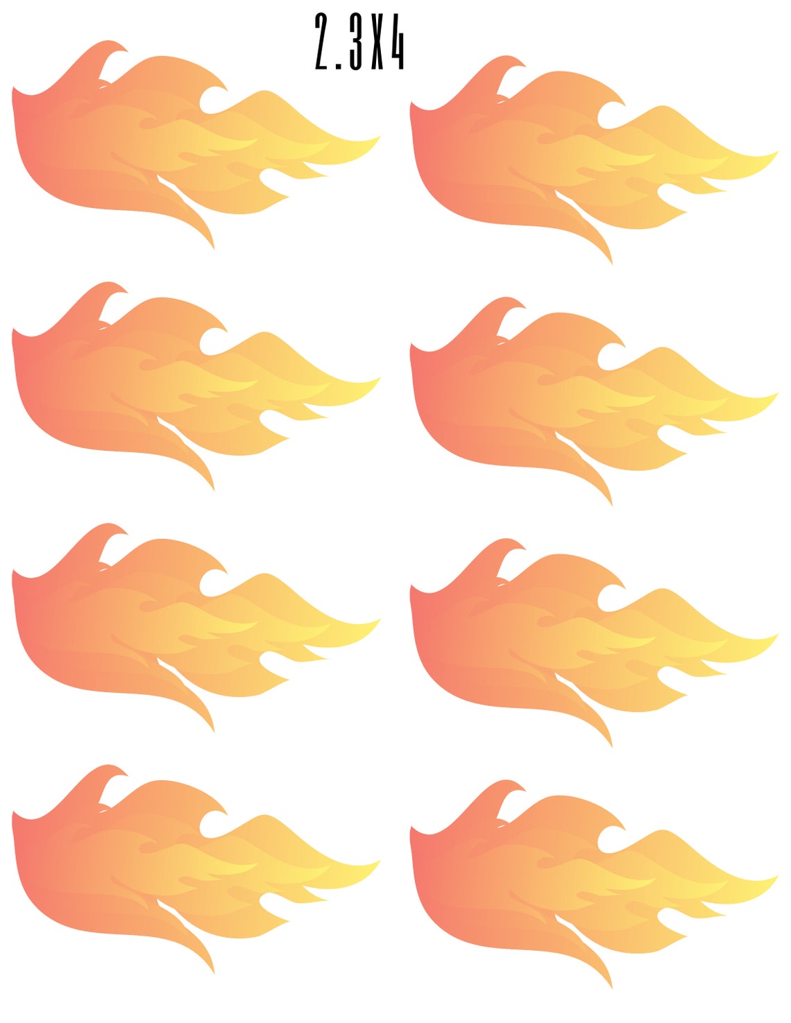 Royal Icing Transfer Royal Icing Template Fire Flames - Etsy