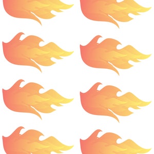 Royal Icing Transfer, Royal Icing Template, Fire, Flames, Printable ...