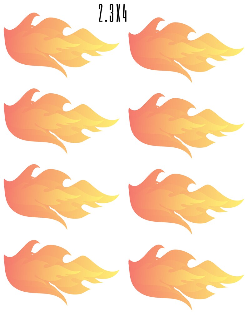 Royal Icing Transfer, Royal Icing Template, Fire, Flames, Printable ...
