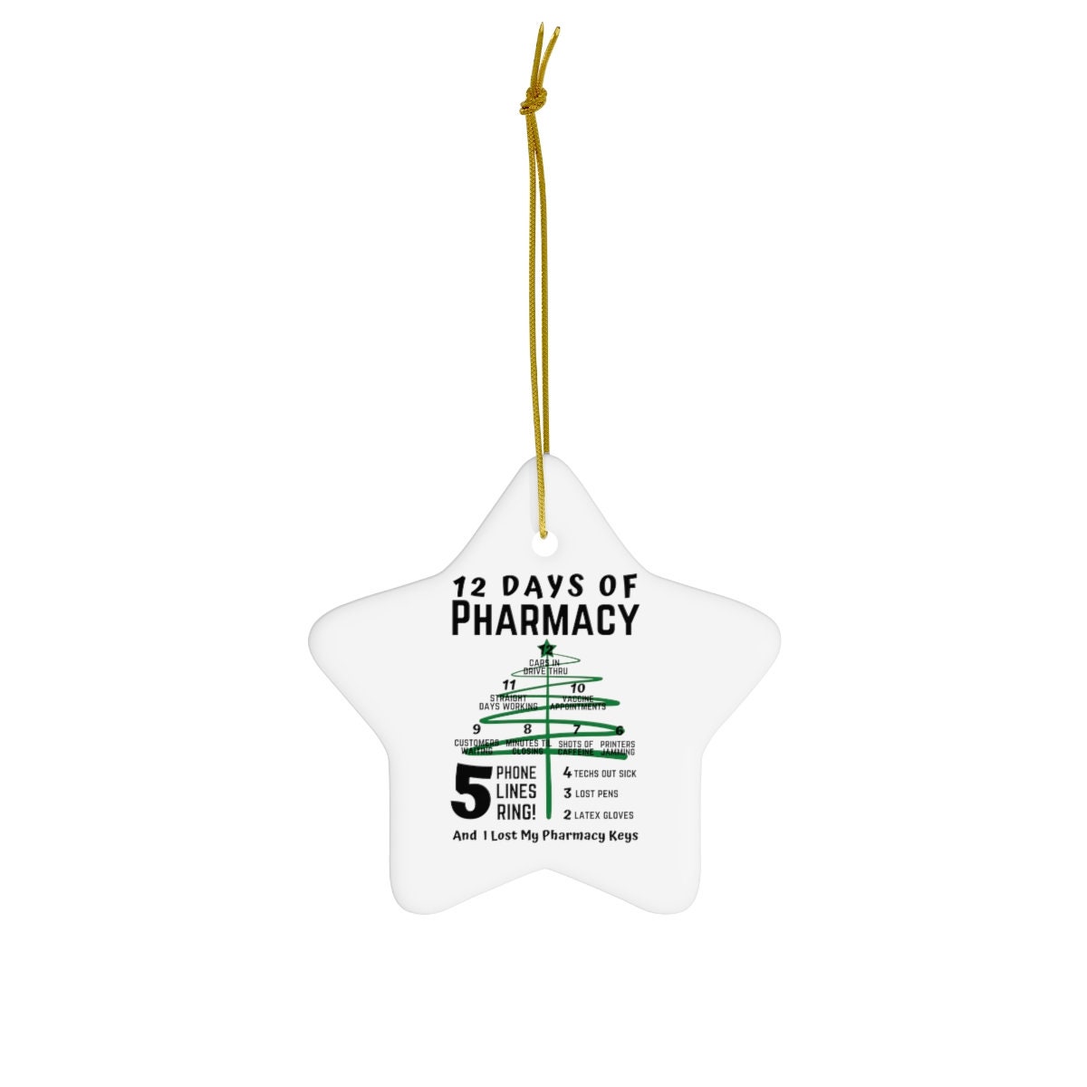 12 Days of Pharmacy Christmas Ornament Pharmacy Christmas - Etsy