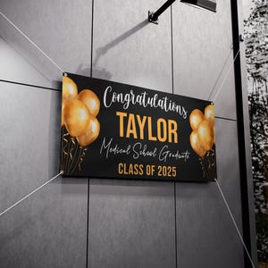 Personalized Medical School Graduation Banner, Med School Student ...