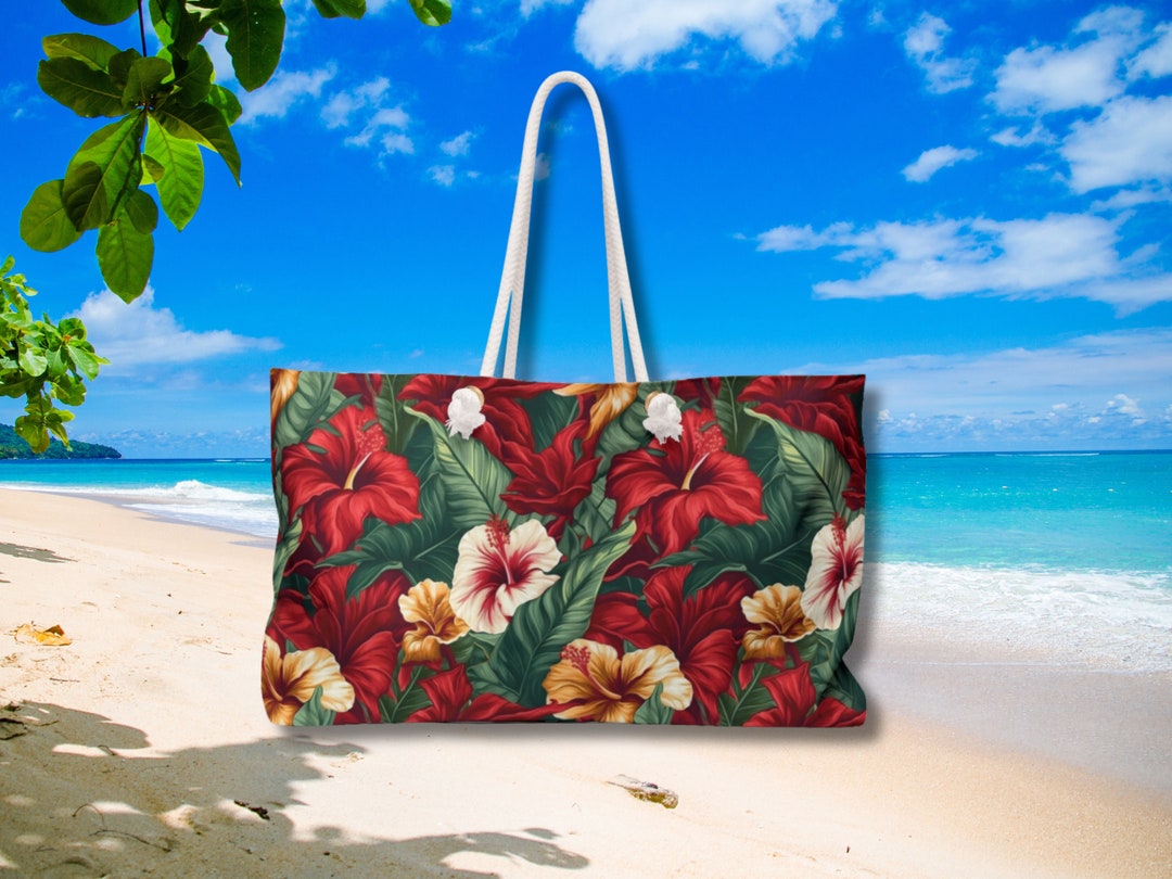 Hawaiian Tote Bag, Aloha Beach Bag, Beach Tote Bag, Hawaii Vacation ...