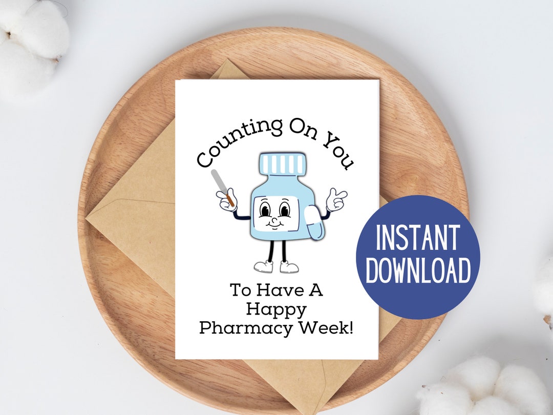 Happy Pharmacy Week Card for Pharmacist, Printable Pharmacy Technician ...
