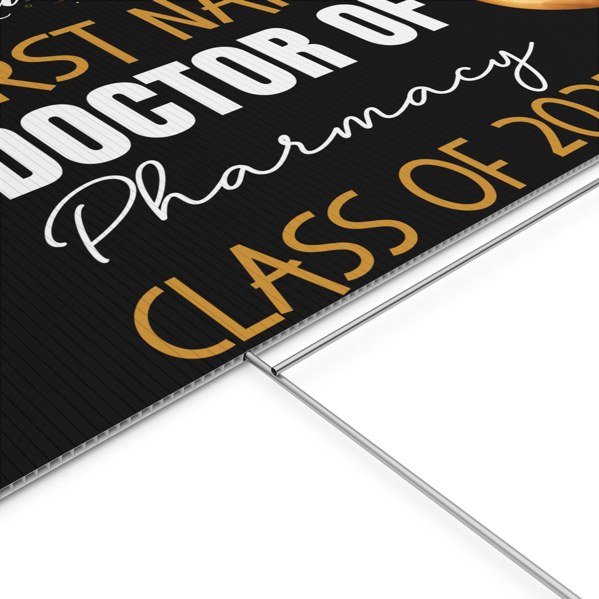 Personalized Pharmacist Graduation Yard Sign, Pharmd Grad Banner ...