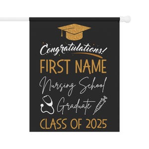 Personalized Nursing School Graduation Sign, Grad Party Decorations ...