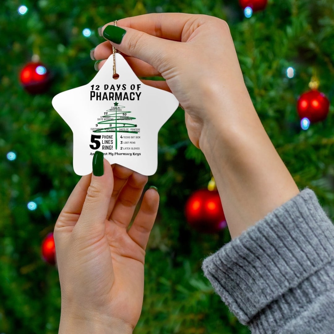 12 Days of Pharmacy Christmas Ornament, Pharmacy Christmas Gift for ...