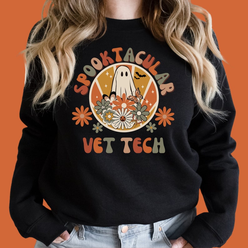Vet Tech Sweatshirts for Halloween, Veterinary Tech Gift, Vet Tech Week ...