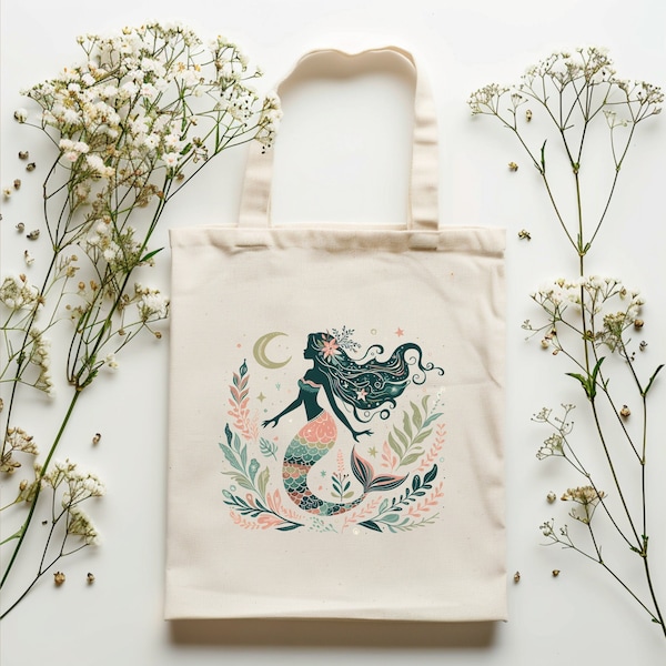 Mermaid Library Bag - Etsy