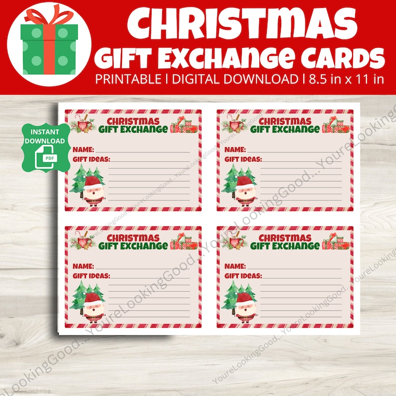 Christmas Wish List Template for Gift Exchange Christmas Gift - Etsy