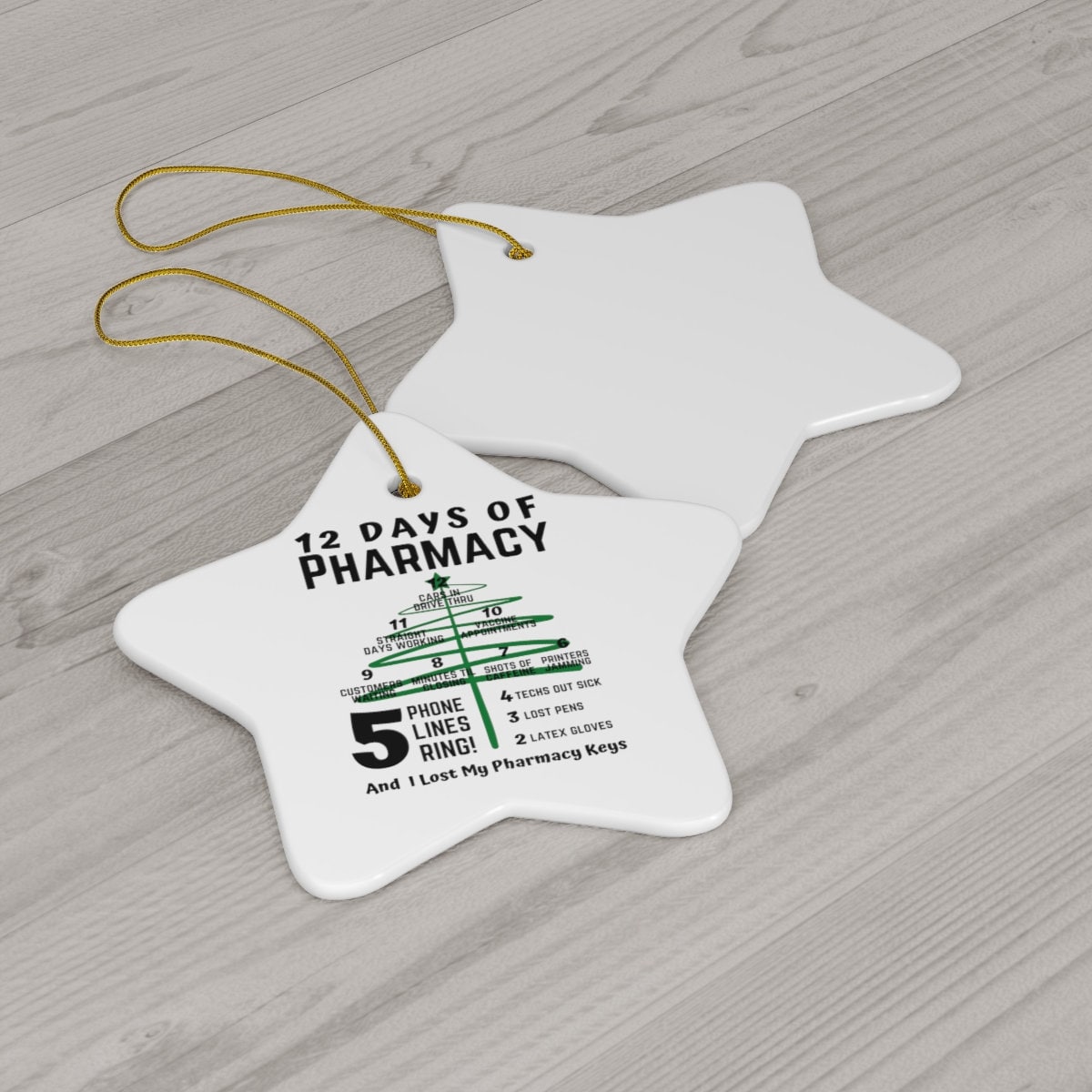 12 Days of Pharmacy Christmas Ornament Pharmacy Christmas - Etsy