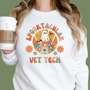 Vet Tech Sweatshirts for Halloween, Veterinary Tech Gift, Vet Tech Week ...