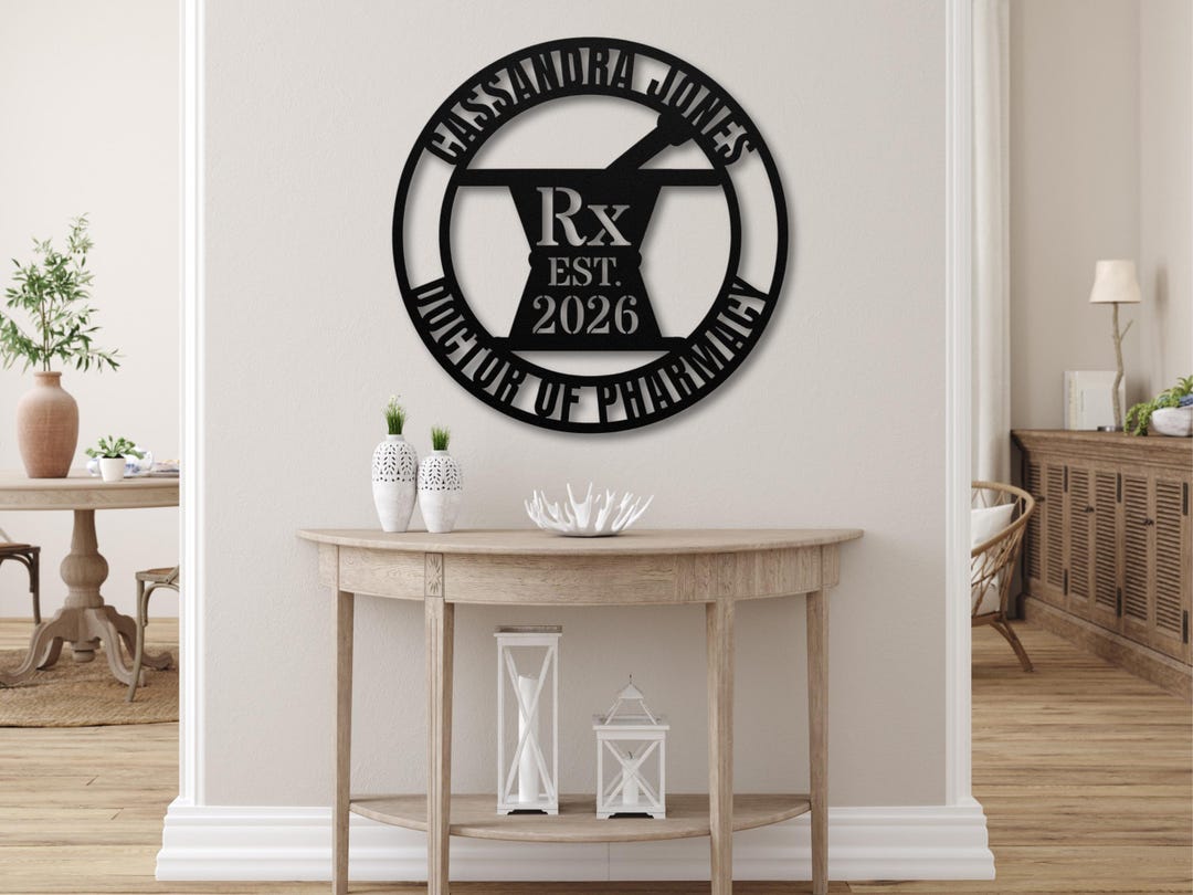 Pharmacist Graduation Gift, Personalized Pharmacy Graduate Metal Sign ...