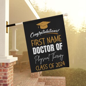 Doctor of Physical Therapy Graduation Yard Sign, PT Grad Banner Sign ...