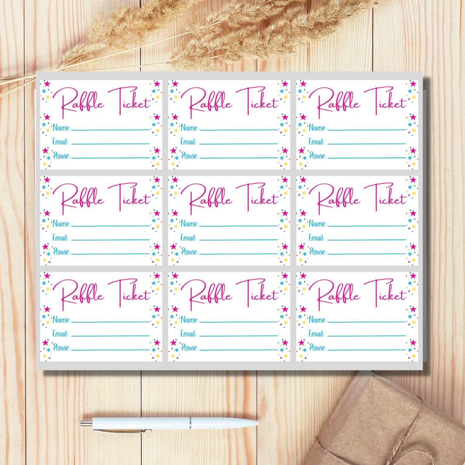 Plantilla de boleto de rifa para boletos de rifa Descarga de - Etsy México