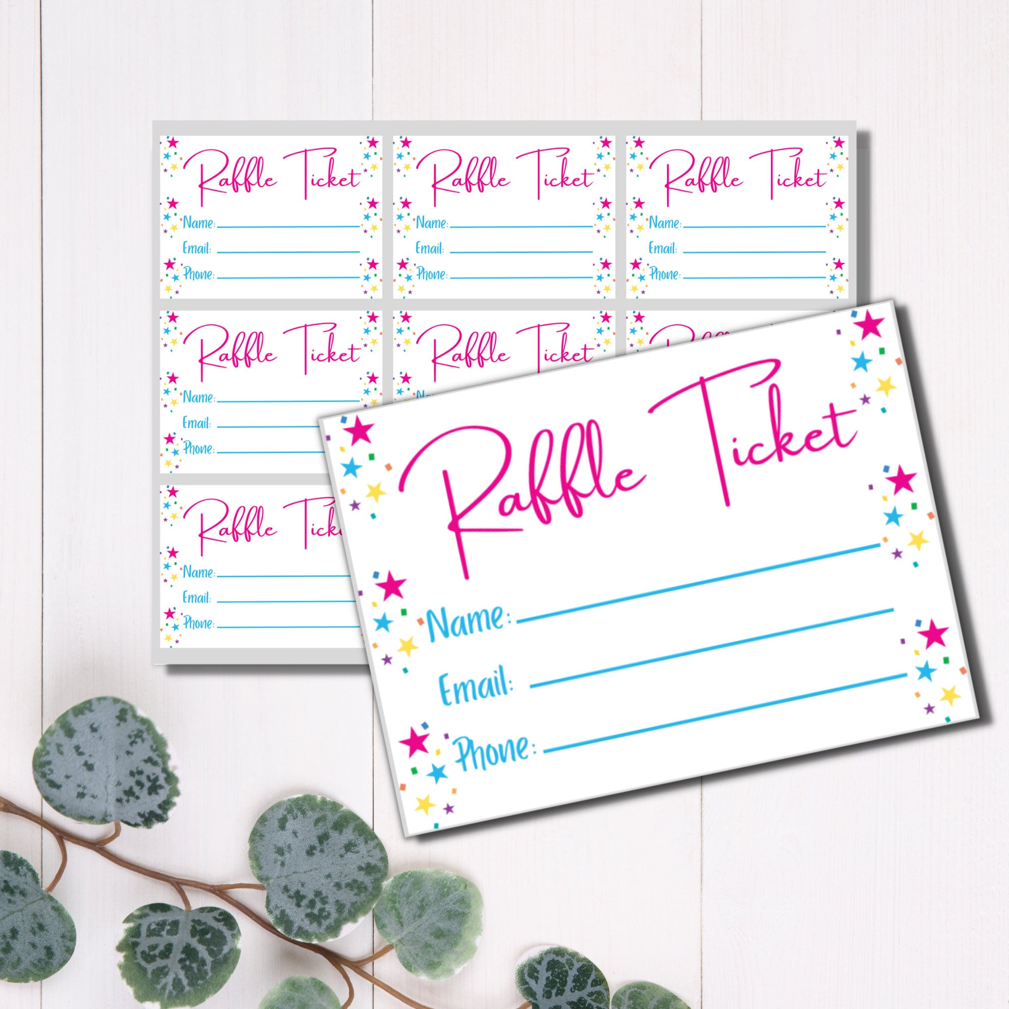 Raffle Ticket Template for Raffle Tickets Printable Raffle Ticket ...