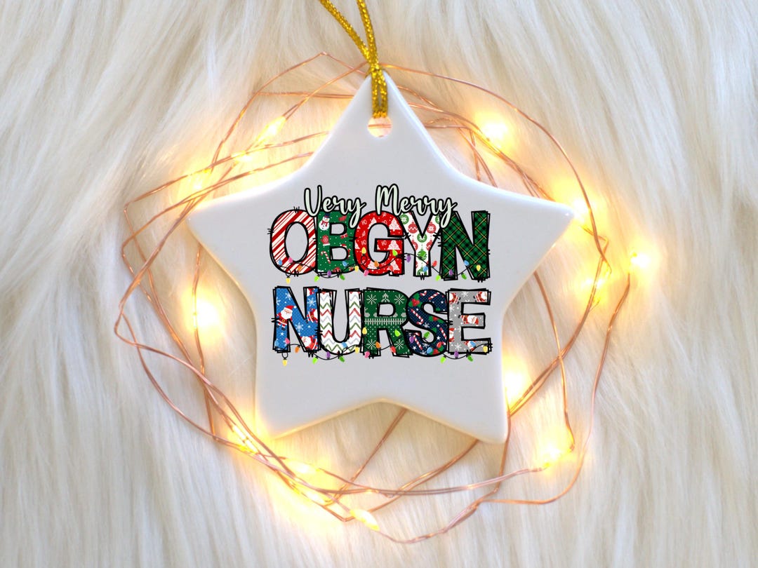 Very Merry OBGYN Nurse Christmas Ornament, Cute Ob Gyn Nurse Gift, 2025 ...