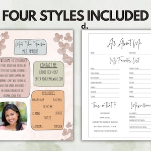 Meet the Teacher Template, Editable Back to School Flyer, Get to Know ...