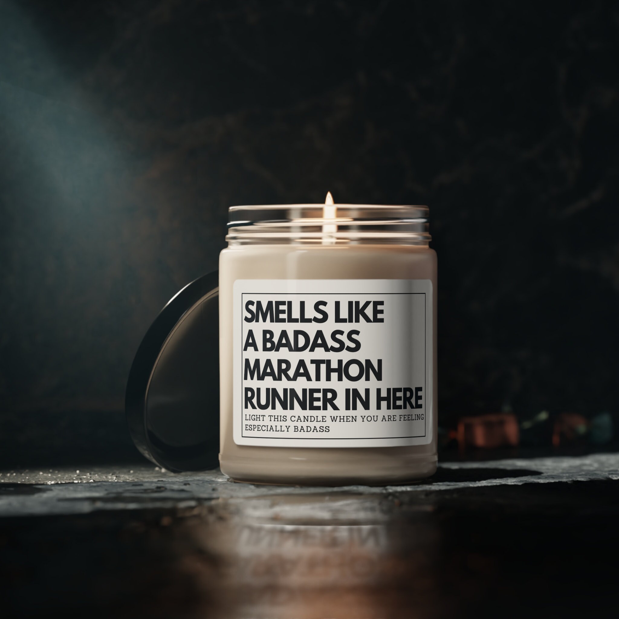 Marathon Runner Candle, Gift for Girl Runner, Marathon Finisher Gift ...