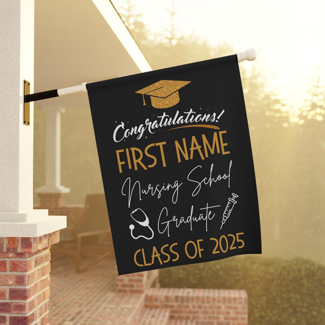 Personalized Nursing School Graduation Sign, Grad Party Decorations ...