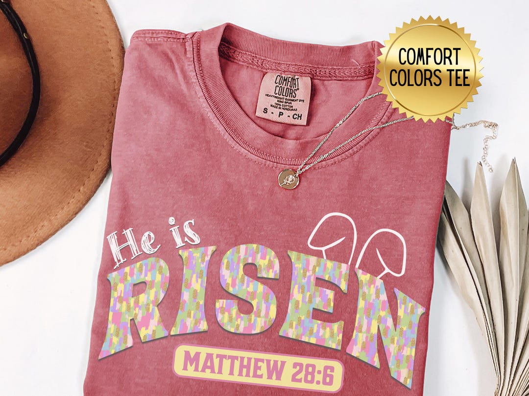 Christian Easter Shirt, He is Risen Shirt, Jesus Easter Bunny T-shirt ...