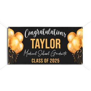 Personalized Medical School Graduation Banner, Med School Student ...