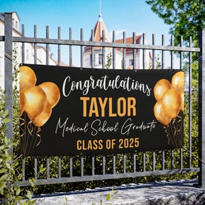 Personalized Medical School Graduation Banner, Med School Student ...