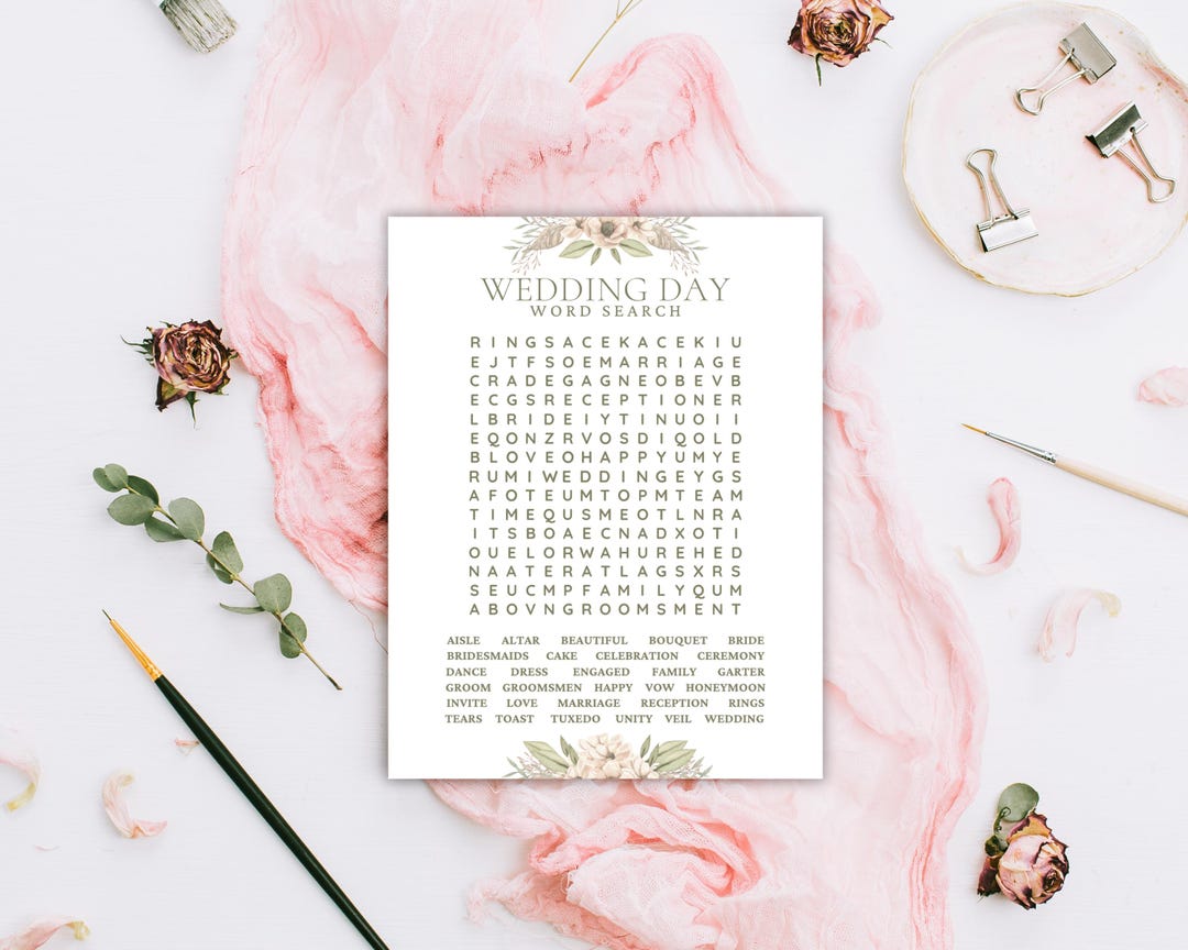 Sopa de letras para bodas con sorbos y solución, juegos de mesa para ...