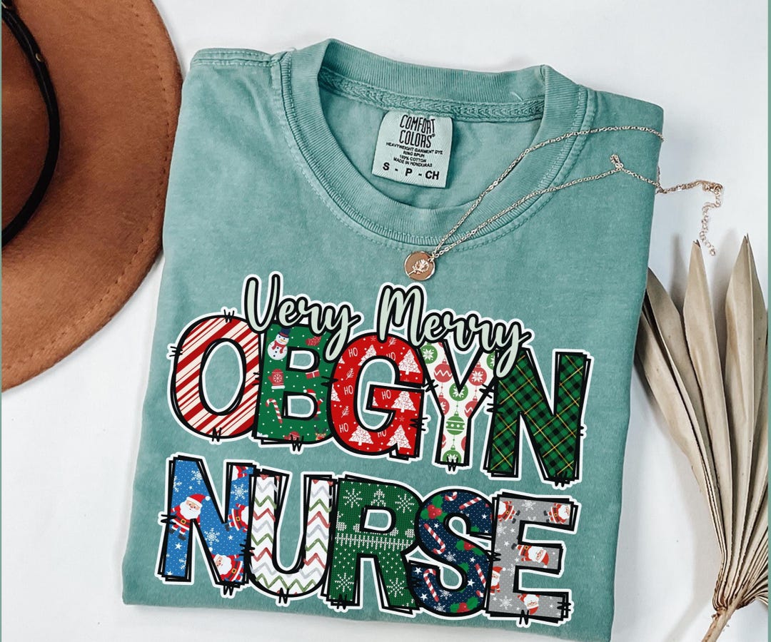 Cute OBGYN Nursing Shirt, Ob Gyn Nurse Christmas Tshirt, Group Matching ...