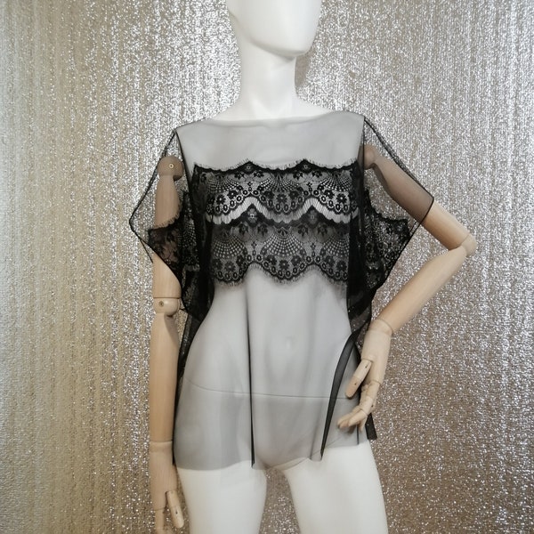 Sheer Black Top - Etsy