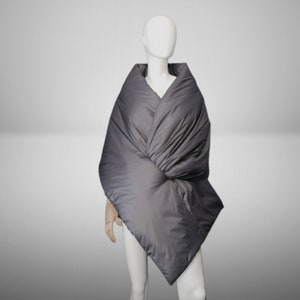 Long Wide Scarf Puffer 20x80 Inch With 2 Pocket. Cape Around Shoulders ...