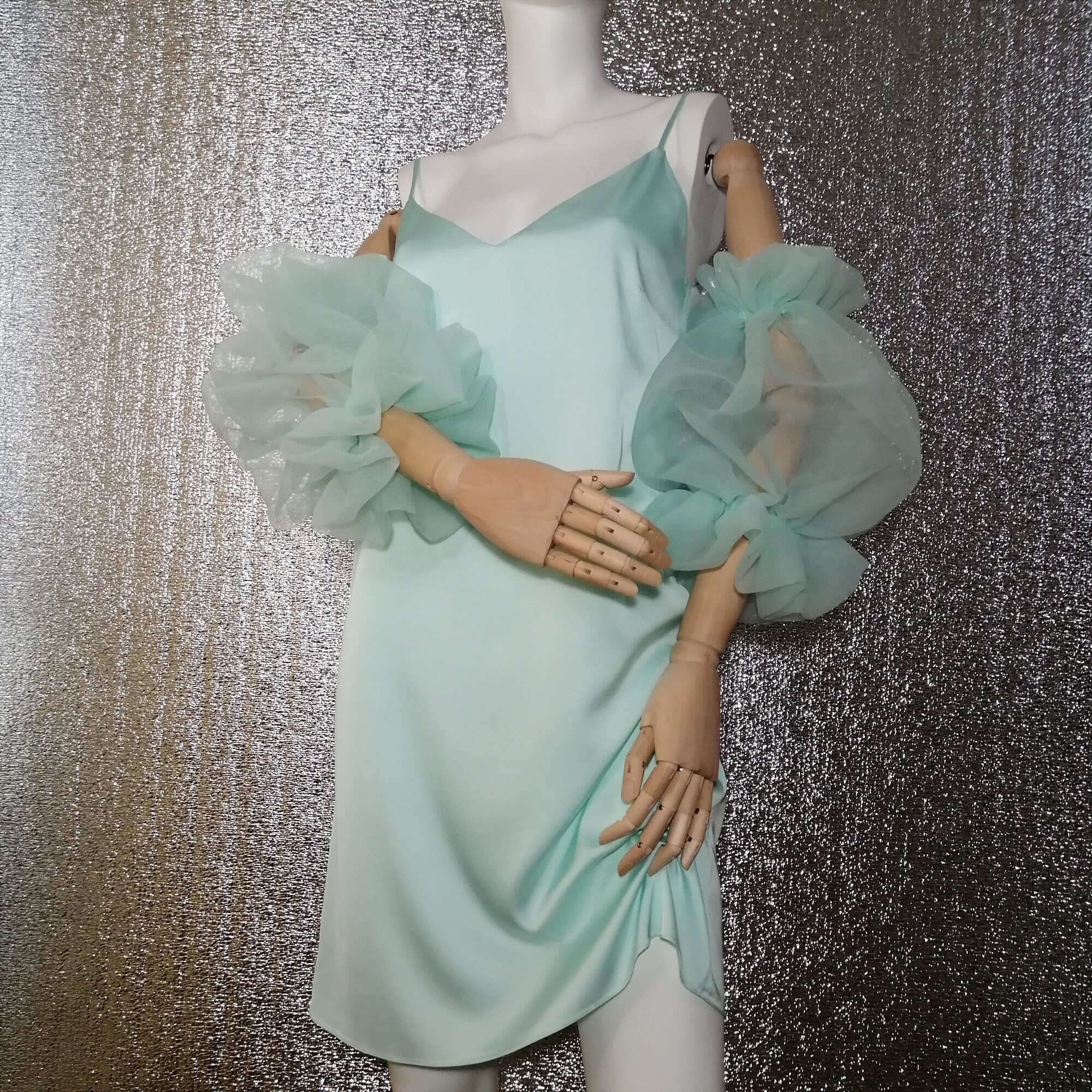 Ruffle Sheer Removable Sleeves From Crinkled Organza. Tulle - Etsy