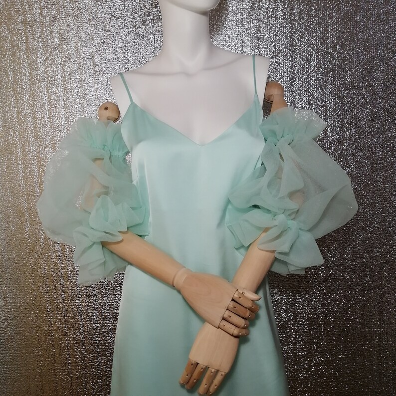 Ruffle Sheer Removable Sleeves From Crinkled Organza. Tulle - Etsy