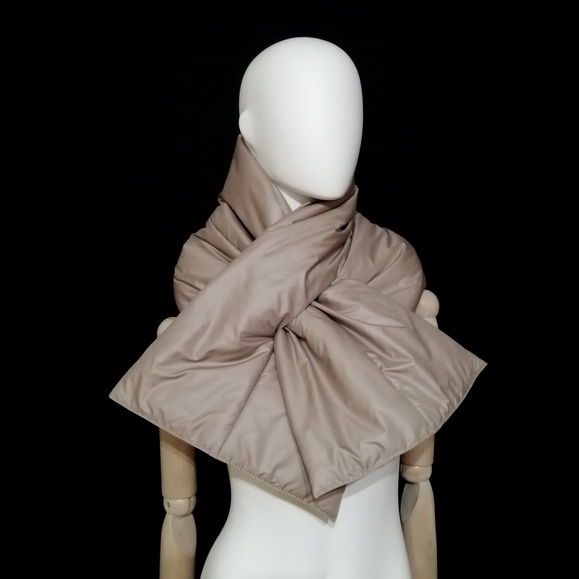 Scarf Puffer. Down Loop Scarf. Puffy Shawl. Winter Puffy Scarf. Soft ...
